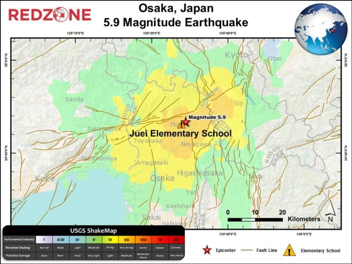 Osaka Earthquake Rattles Whole Prefecture - RedZone