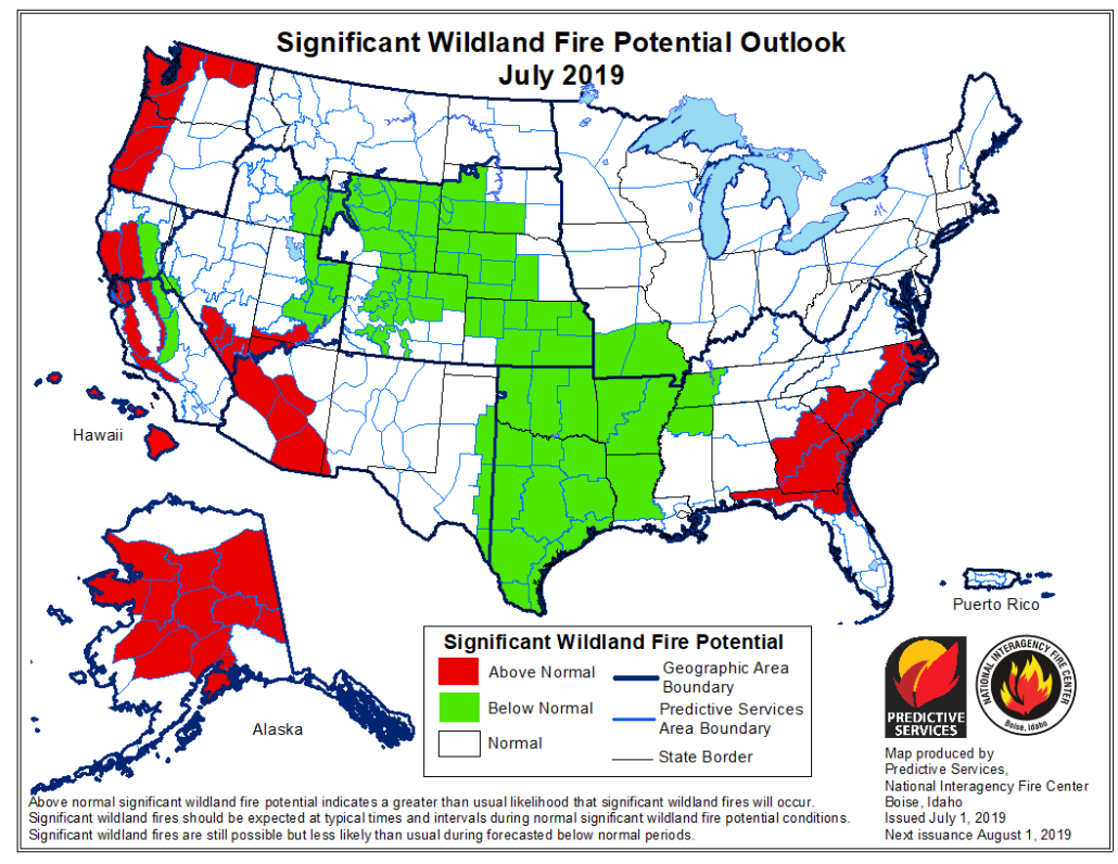 National Significant Wildland Fire Potential Outlook: July - October ...