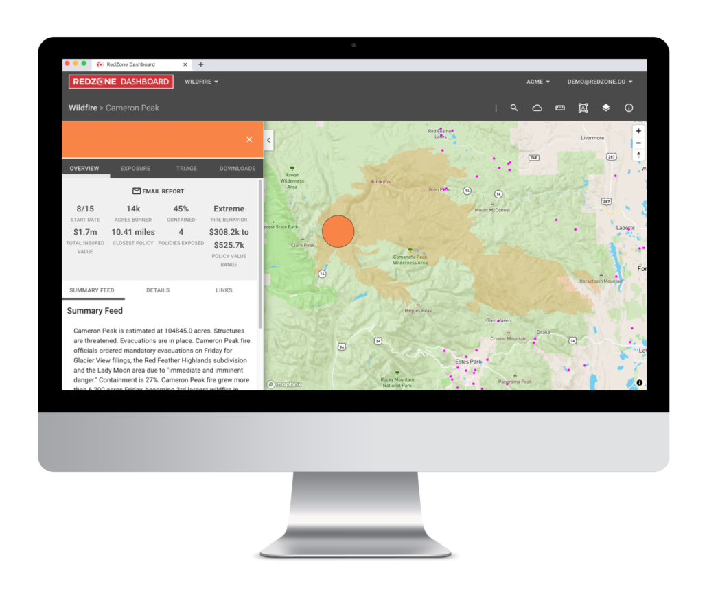 RedZone: Wildfire Software | Natural Disaster Intelligence & Analysis