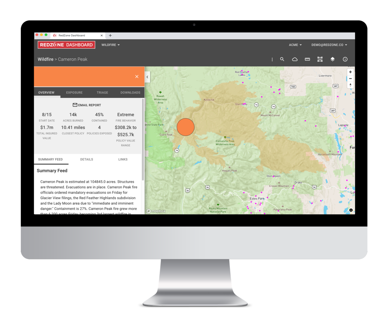 RedZone: Wildfire Software | Natural Disaster Intelligence & Analysis
